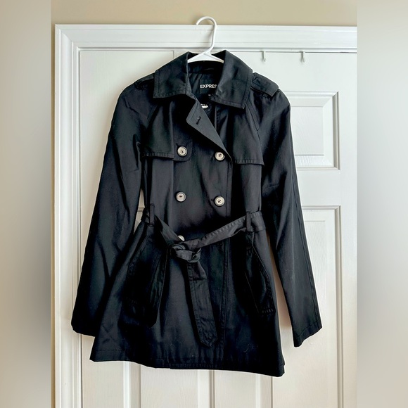 Express | Jackets & Coats | Womens Express Trench Coat Black | Poshmark